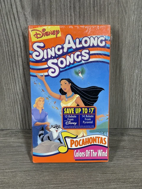 DISNEY'S SING ALONG Songs Pocahontas: Colors of the Wind VHS 1995 NEW ...