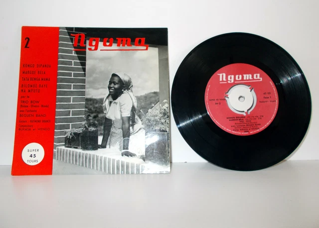 TRIO BOW, NGOMA 2 Congo, 7" 45 tr/min, Beguen Band R, Branck, Excellent ...