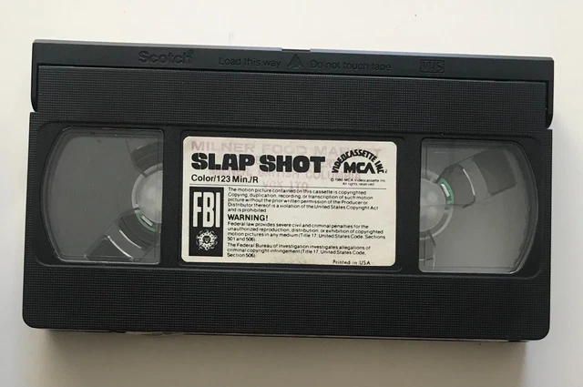SLAP SHOT VHS Original MCA Rainbow 1980 1st Release Hockey Cult NTSC ...