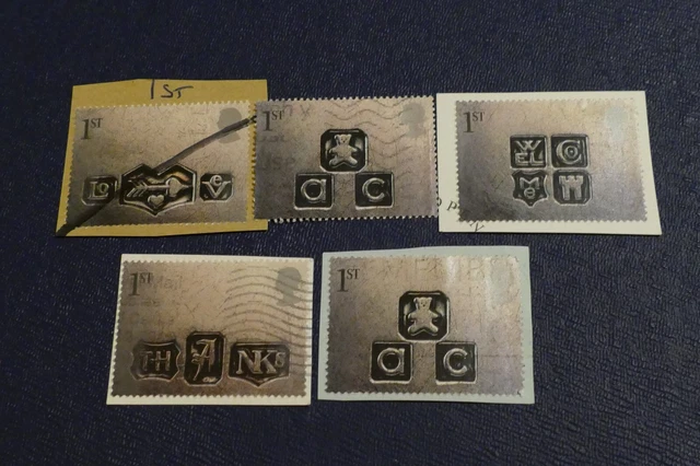 5 HALLMARKS BRITISH UK GB commemorative postage stamps postal mail £1. ...