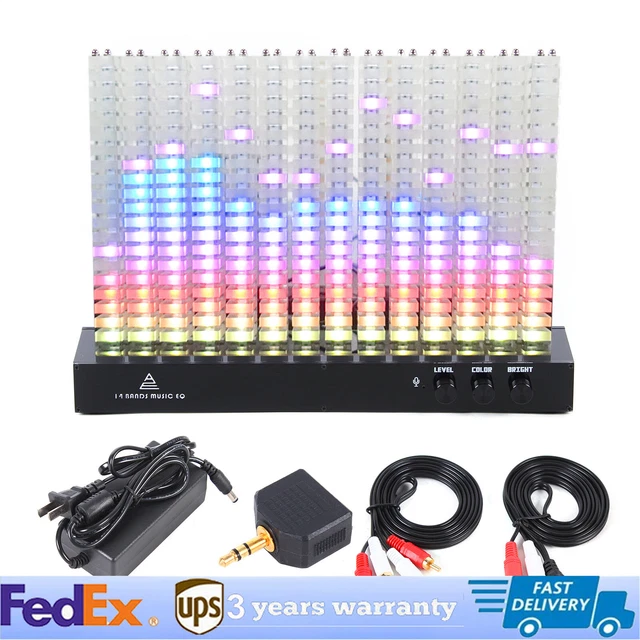 LED MUSIC SPECTRUM Display Analyzer Stereo Audio Level Indicator 14 ...