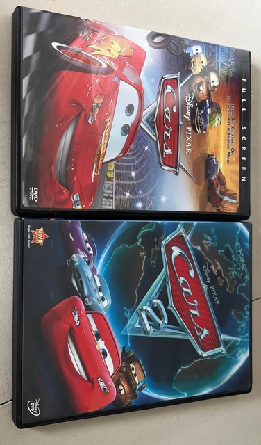 DISNEY PIXAR CARS DVD Lot: Cars 1 & Cars 2 lot - Good Used Condition ...