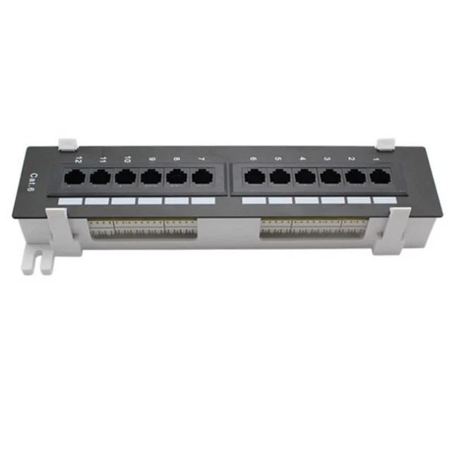 RJ45 12 PORT Cat6 Patch Panel Networking Tool Kit Wandmontage Rack mit ...