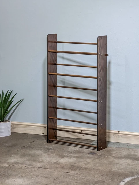 VINTAGE DOWEL CD Rack Spindle DVD VHS Mid-century Wall Mounted Hanging ...