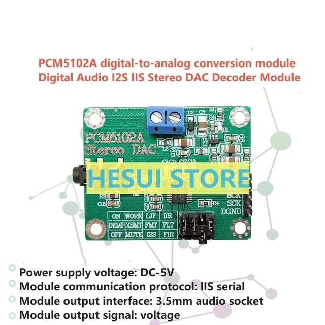 PCM5102A DIGITAL AUDIO I2S IIS Stereo DAC decoder board module DTO ...