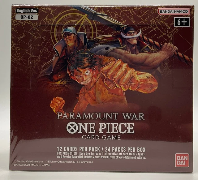 ONE PIECE TCG - Paramount War Booster Box (OP-02) anglais - Neuf/scellé ...