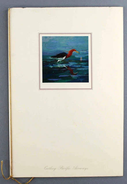 CATHAY PACIFIC FIRST Class Vintage Airline Menu Hong Kong - Melbourne ...