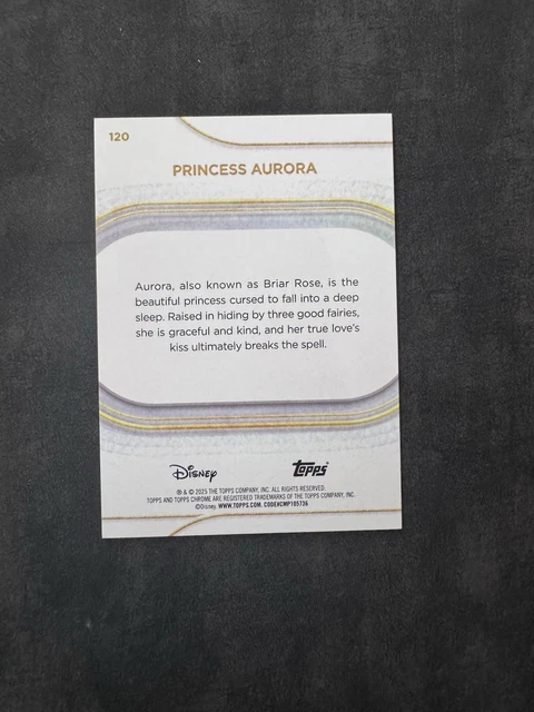 2025 TOPPS CHROME Sapphire Disney Princess Aurora Gold /50 Sleeping ...