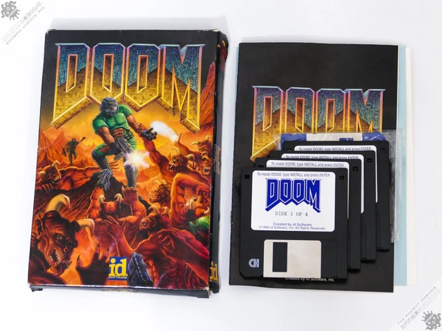 IBM PC DOOM Big Box 3.5 Msdos Floppy Disk Vintage Computer Game 1993 Id ...
