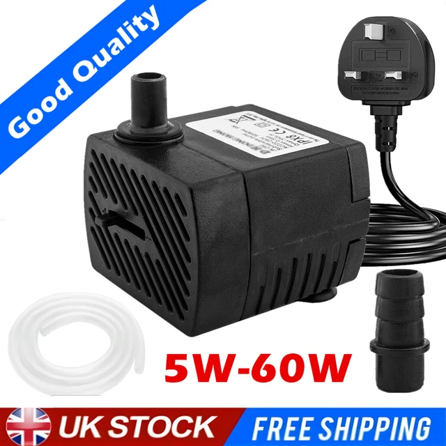 SUBMERSIBLE WATER PUMP, Ultra Quiet Water Feature Pump 300-3000L/H 5W-60W . £9.38 - PicClick UK