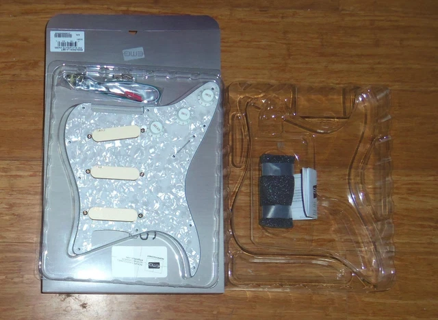 EMG DG20 DAVID Gilmour Pre-Wired Strat Pickguard~W/Pearl~LEFT HAND~OPEN ...