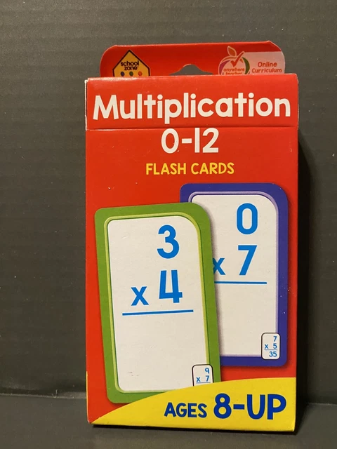 MULTIPLICATION FLASH CARDS 0-12 Flash Cards Elementary Grade Math for ...