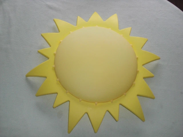 XXL IKEA SMILA Sol Deckenlampe Sonne gelb 66cm Kinderzimmer Wandlampe ...