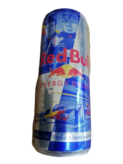 RED BULL F1 Verstappen Perez can -open EMPTY used RARE! 185/250 ml £13. ...