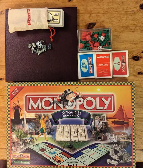 MONOPOLY BOARD GAME Norwich edition Complete Rare Limited Edition £14. ...