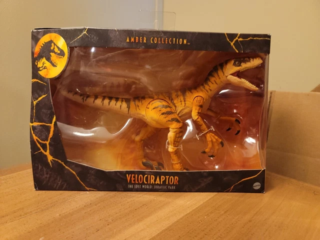 JURASSIC PARK THE Lost World Amber Collection Velociraptor par Mattel TOUT NEUF !! EUR 33,74 ...