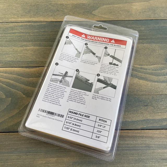 CHAINSAW CHAIN SHARPENER Sharpening File Kit - 8 Packs w Travel Pouch ...