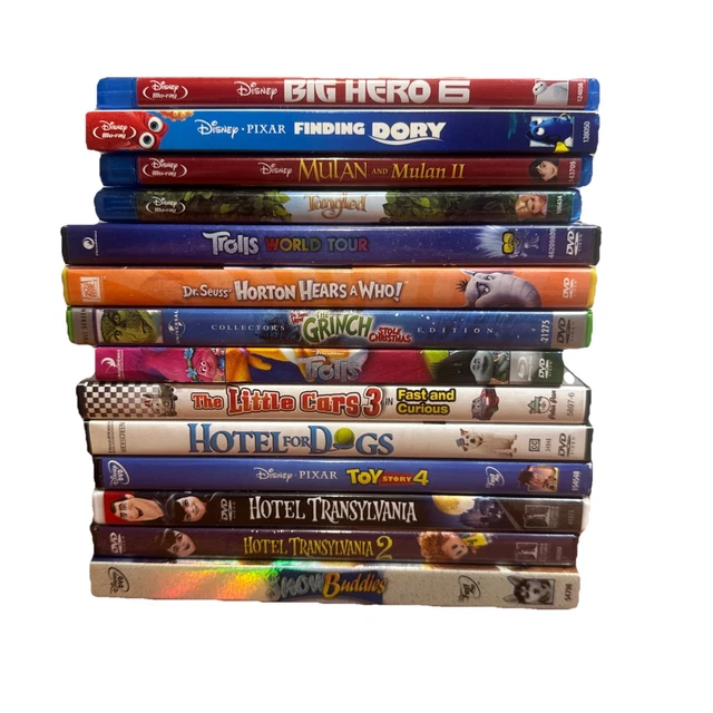DISNEY BLU RAY DVD Lot Dreamworks (14) Toy Story Transylvania Mulan ...