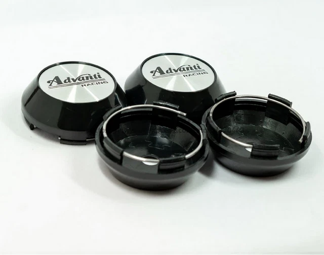 4X65MM ADVANTI RACING Wheel Center Hub Caps Rims Advance RS Badges ...