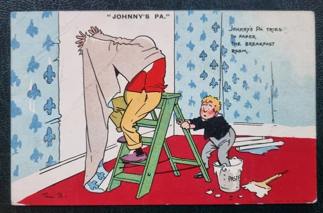 TOM BROWNE JOHNNY'S Pa Wallpaper Davidson Bros Comic Series Postcard ...