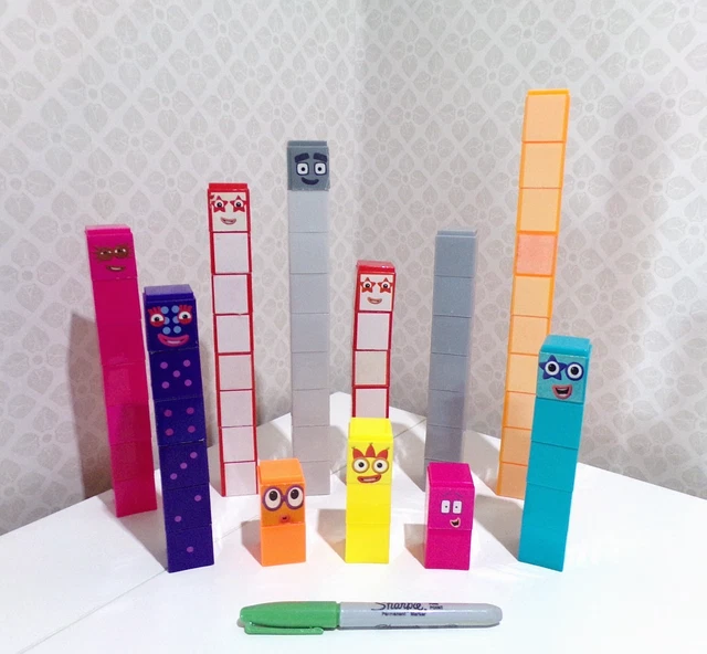 65 MIXED NUMBERBLOCKS blocks from Cbeebies click & count counting ...