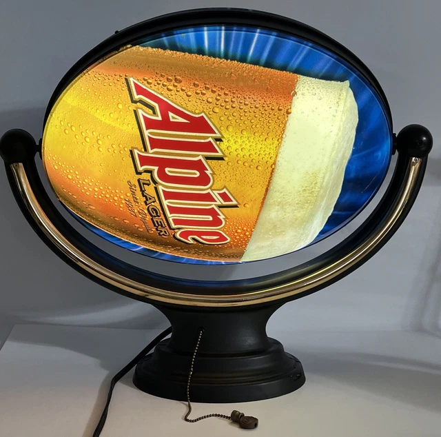 ALPINE LAGER BEER Light Up Side Mount Plastic 23" x 19" please read ...