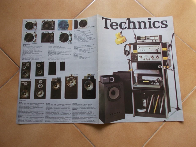 TECHNICS DEPLIANT BROCHURE Pieghevole Impianti Hifi Anni '70 Catalogo ...