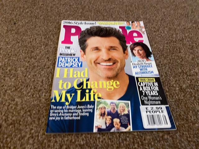 PEOPLE MAGAZINE 19/9/2016 Patrick Dempsey. Elizabeth Vargas. Colleen ...