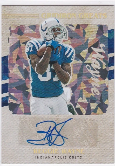 REGGIE WAYNE AUTO Football Signé RARE AUTOGRAPHE Carte Colts 2022 GRIDIRON GREATS EUR 1,16 ...