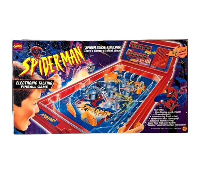 MARVEL SPIDERMAN TABLETOP Electronic Pinball Machine Arcade Game ...