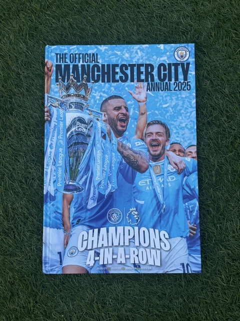 MANCHESTER CITY FC A4 Football Annual 2025 Brand New Hardback £9.99 ...