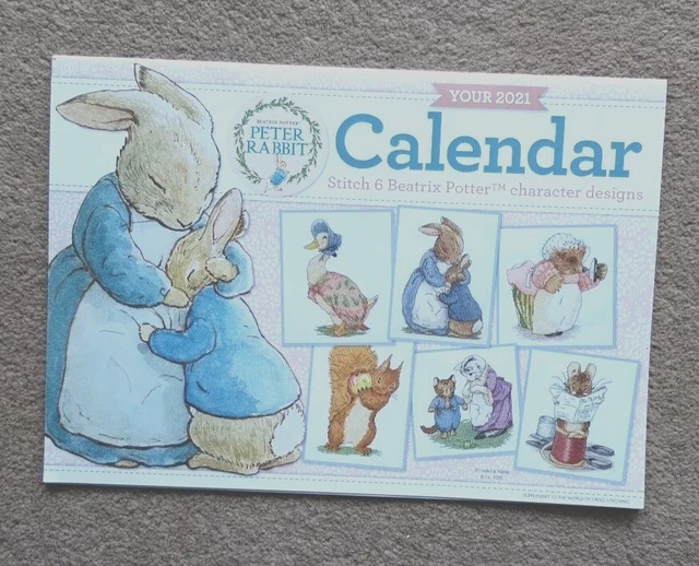 BEATRIX POTTER CALENDAR With 6 Cross Stitch Charts £12.93 - PicClick UK