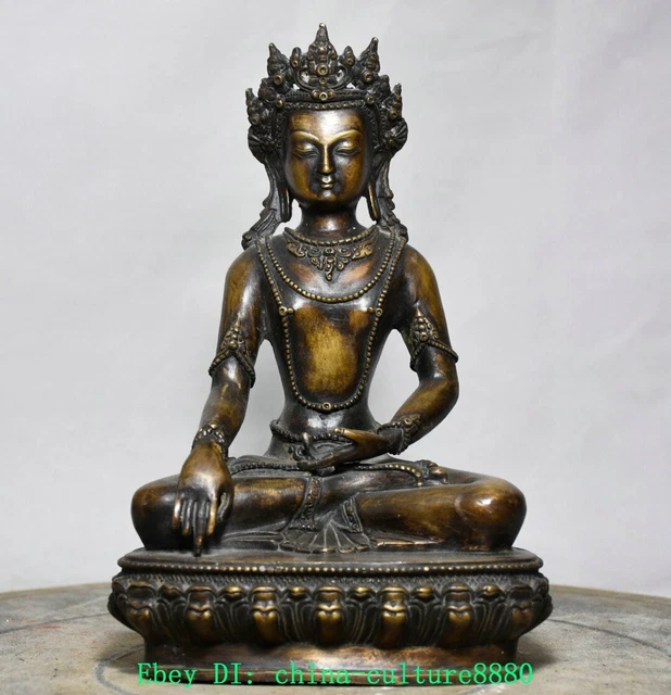8.6 &VIEILLE STATUE tibétaine en bronze doré de la déesse Godo Daya EUR 222,00 - PicClick FR