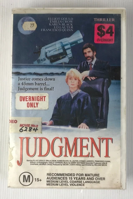 JUDGMENT VHS EX-RENTAL Big Box Thriller Video 1990 $50.00 - PicClick AU