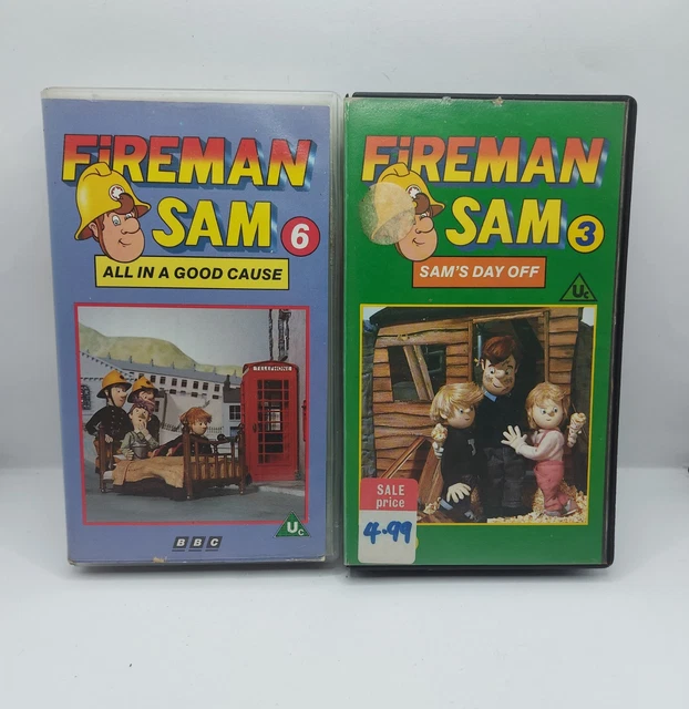 FIREMAN SAM VHS 3 "Sam's Day Off" & 6 "All In A Good Cause" BBC Video ...