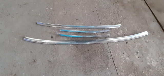 MERCEDES SL R107 W107 Hard Top Roof Rear Window Chrome Trim Set £69.99 ...