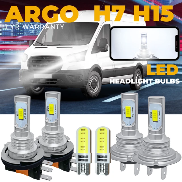 FITS FORD TRANSIT MK8 Led DRL Headlight Van 2014-On High Low Side Light ...