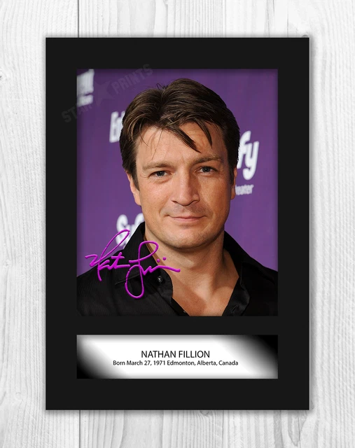 NATHAN FILLION A4 reproduction signed photograph picture poster. Choice ...