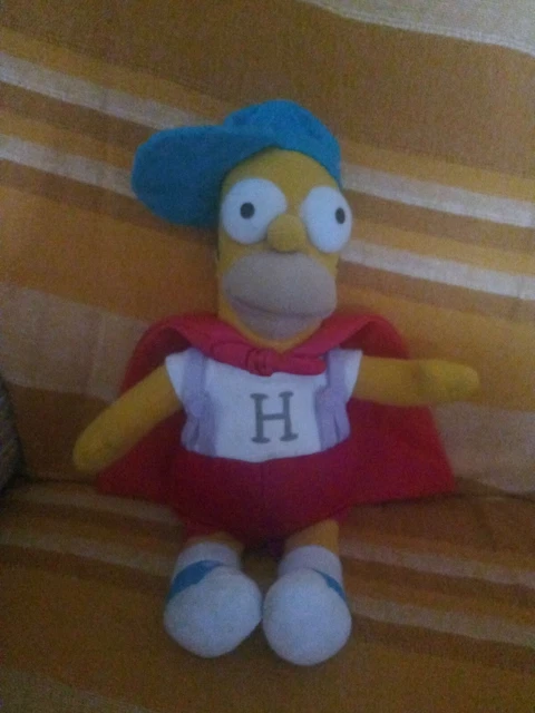 THE SIMPSONS HOMER Baseball Mascot Bean Bag Plush Official 11" Plush ...