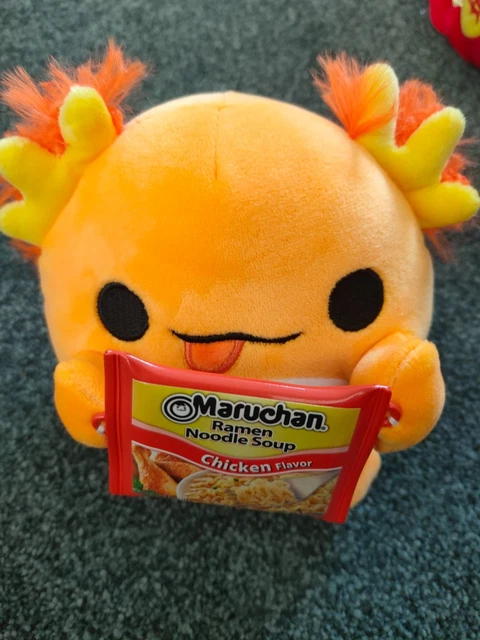 ZURU SNACKLES ALBIE Axolotl Maruchan Ramen Noodle Soup Food Soft Plush ...