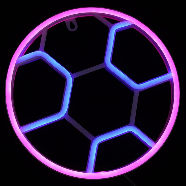 NEON SIGN FOOTBALL Pattern Bedroom Decor LED Aesthetic Room Decor Neon ...