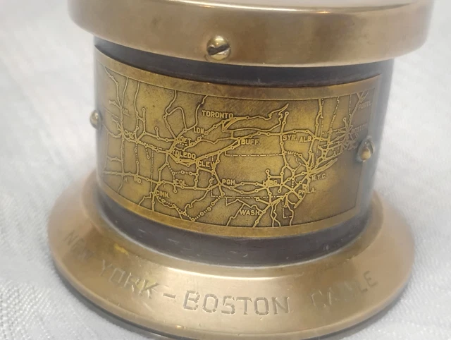 RARE COAXIAL CABLE Offcut Display NEW YORK BOSTON Telephone Paperweight ...