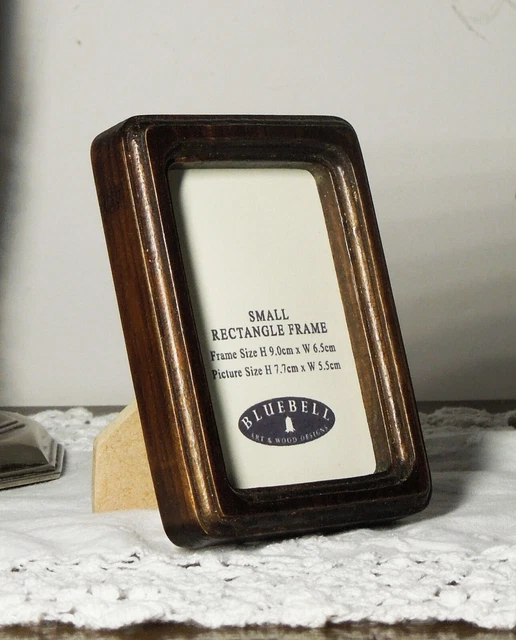 DARK OAK SMALL Rectangle Handmade Wooden Photo Picture Frame Vintage ...