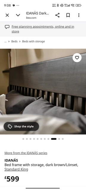 BED FRAME IKEA Solid Wood Nearly New King Size Nearly New Collection ...