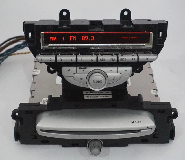 GENUINE BMW MINI Cooper One R55 R56 Radio Wave CD Player Unit Head ...