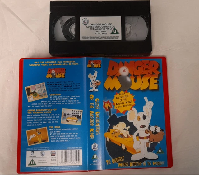 VHS VIDEO DANGER MOUSE X2 VIDEOS ONE STILL SEALED NEW ,SECOND USED £10. ...