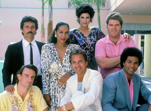MIAMI VICE CAST Don Johnson Philip Michael Thomas 1980's 11x14 Glossy ...