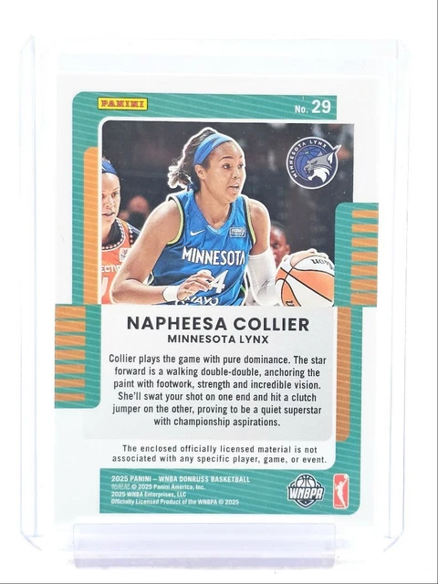 NAPHEESA COLLIER 2025-26 Donruss Wnba Jersey Series Patch Green /30 ...