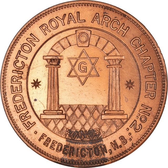 [#1150141] CANADA, TOKEN, Masonic, Fredericton Royal Arch, Chapter ...