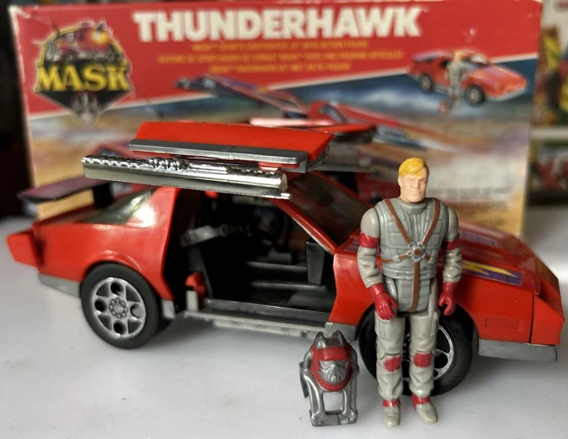 KENNER MASK THUNDERHAWK with outer box & Matt Tracker figure + mask no ...